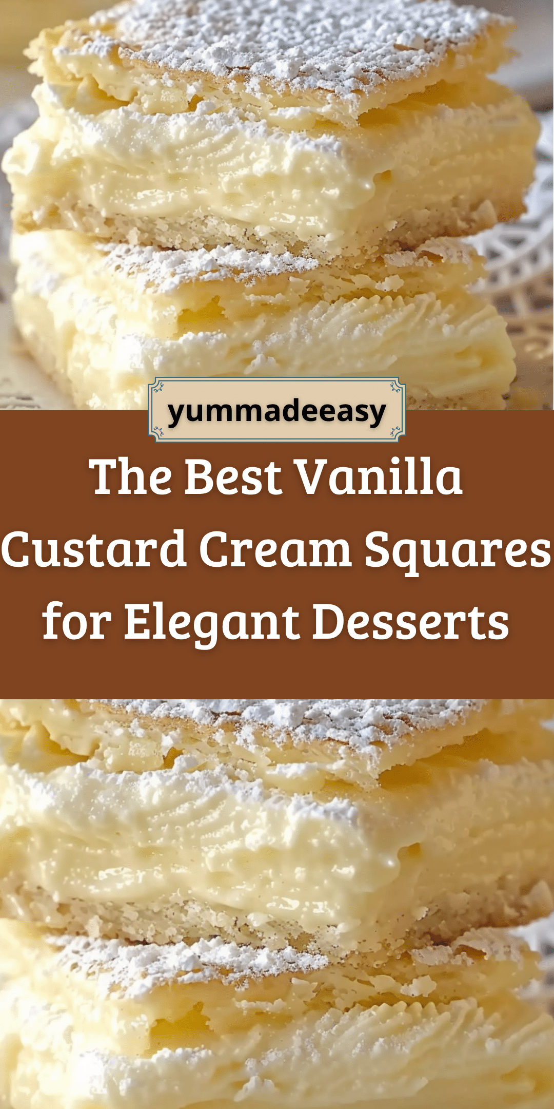 Vanilla Custard Cream Squares | Yumma Deeasy