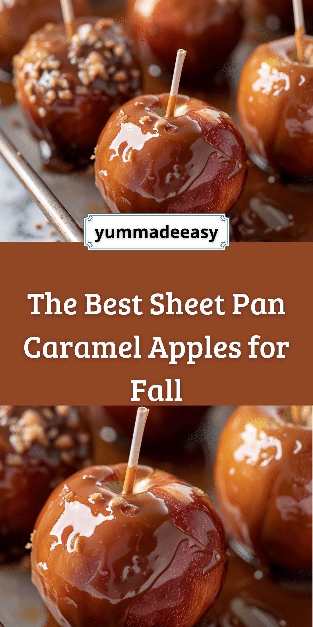 Sheet Pan Caramel Apples | Yumma Deeasy