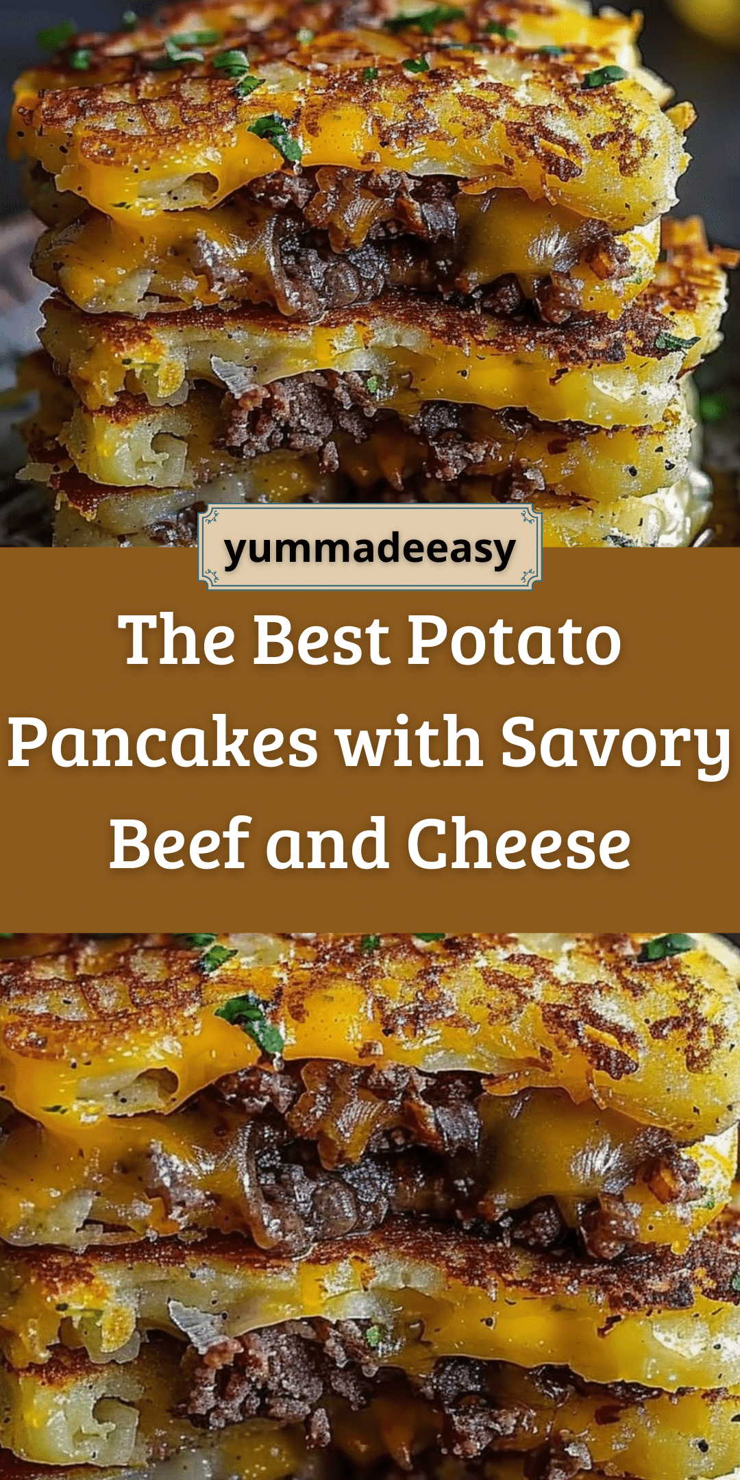 Potato Pancakes with Savory Beef and Cheese | Yumma Deeasy