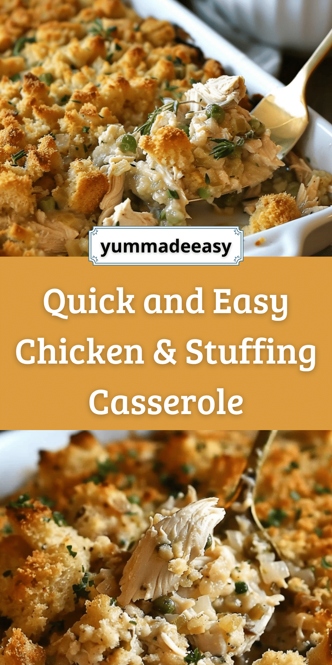 Easy Chicken & Stuffing Casserole | Yumma Deeasy