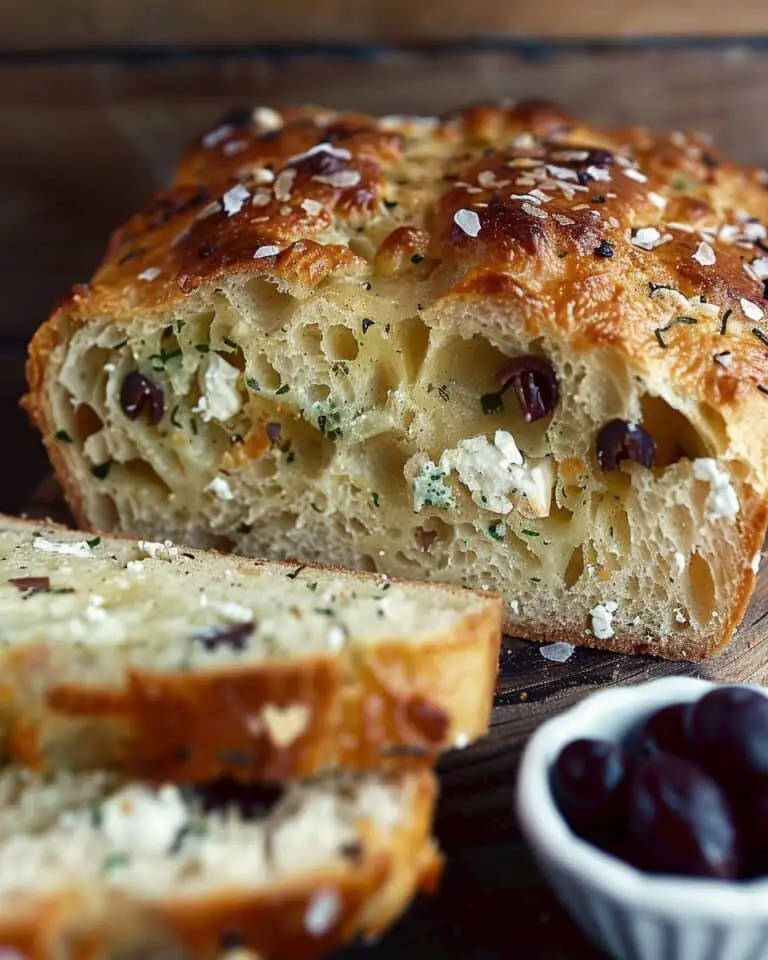 Greek Cheese Bread with Kalamata Olives | Yumma Deeasy