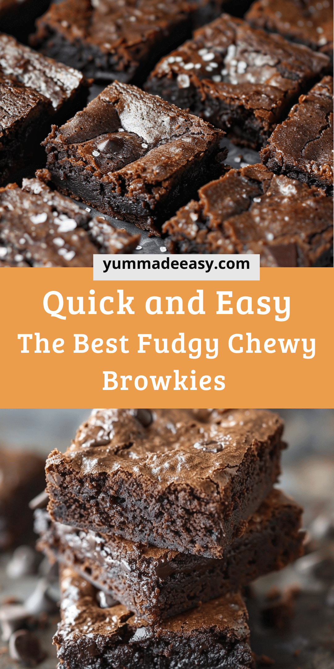 The Best Fudgy Chewy Brookies | Yumma Deeasy