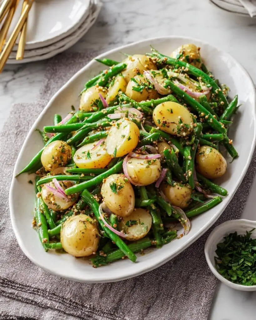 French Green Bean Potato Salad No Mayo — Bright & Healthy